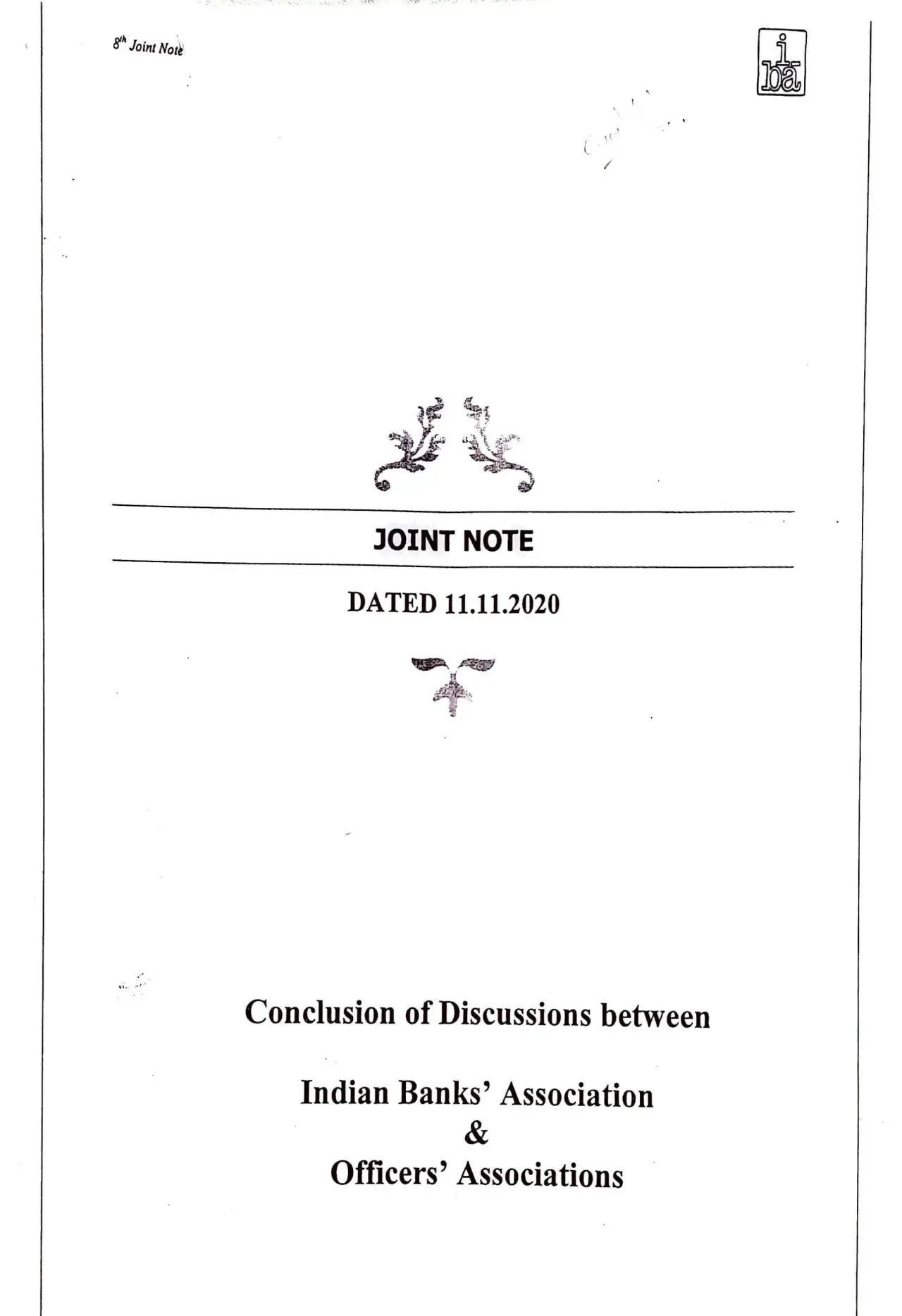 Officers Joint Note dated 11.11.2020 (Applicable date 01.11.2017 ...