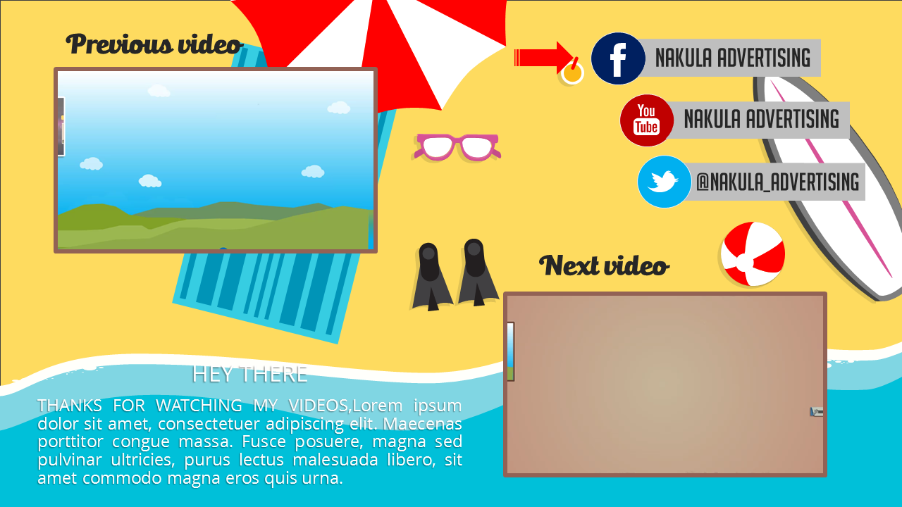 Free Download 16 Template Youtube Outro Powerpoint ~ Nakula Advertising