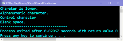 All character functions in C++