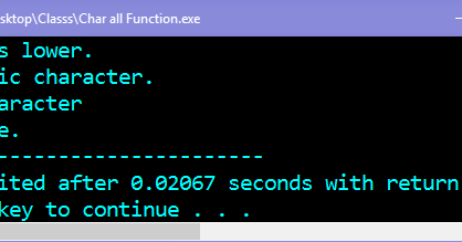 All character functions in C++