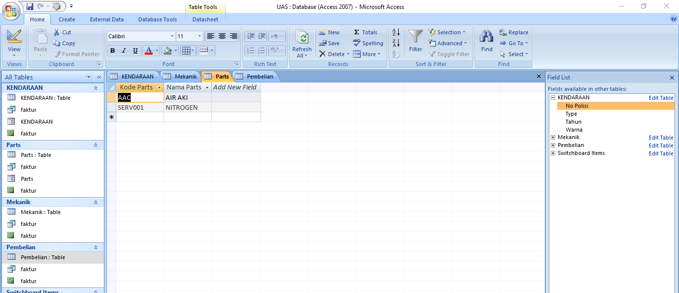 Cara membuat aplikasi sederhana menggunakan Normalisasi pada MS Acces