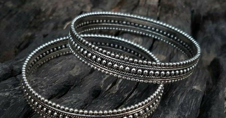 Silver designer bangles