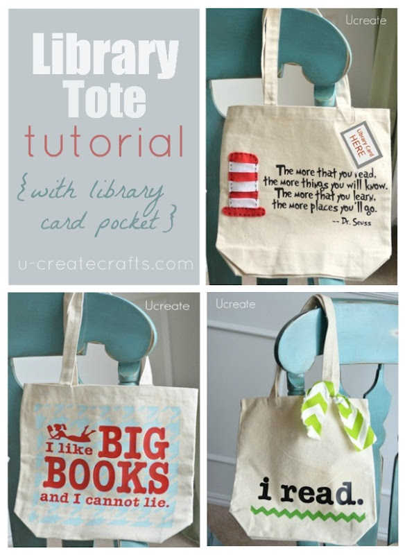 DIY library tote