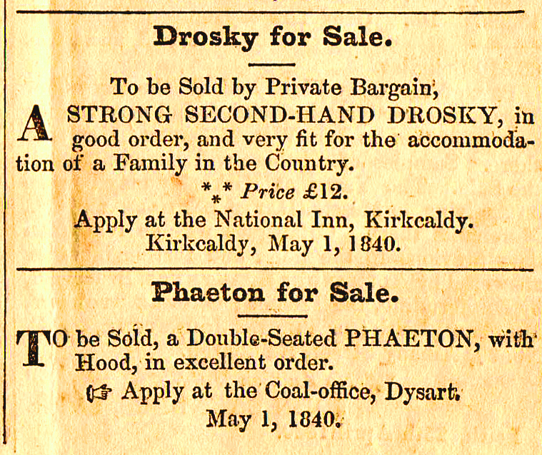 Forgotten Fife Tales: All aboard the drosky...