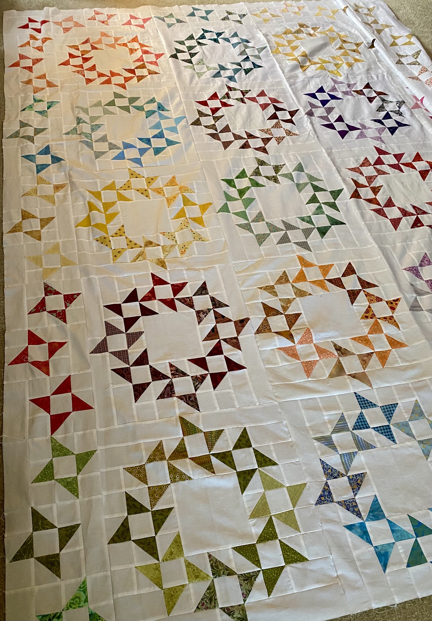 PAT QUILTZ TOO: Friendship Stars Top Finished