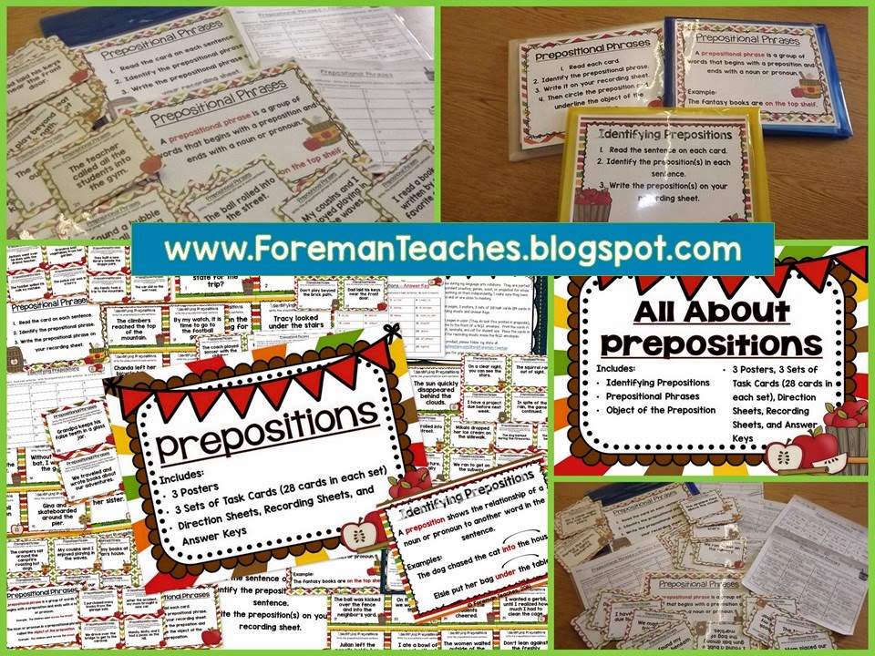 Foreman Teaches: Prepositions, Prepositional Phrases, and Objects of ...