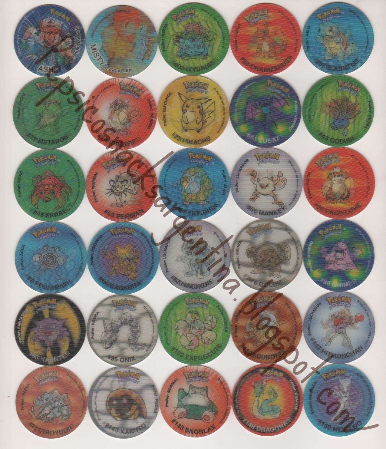 Colecciones de Pepsico Snacks: 1998. Promo Pokemon (Tazos 3D)