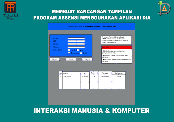 Perancangan Tampilan || Contoh membuat Rancangan Tampilan Program ...