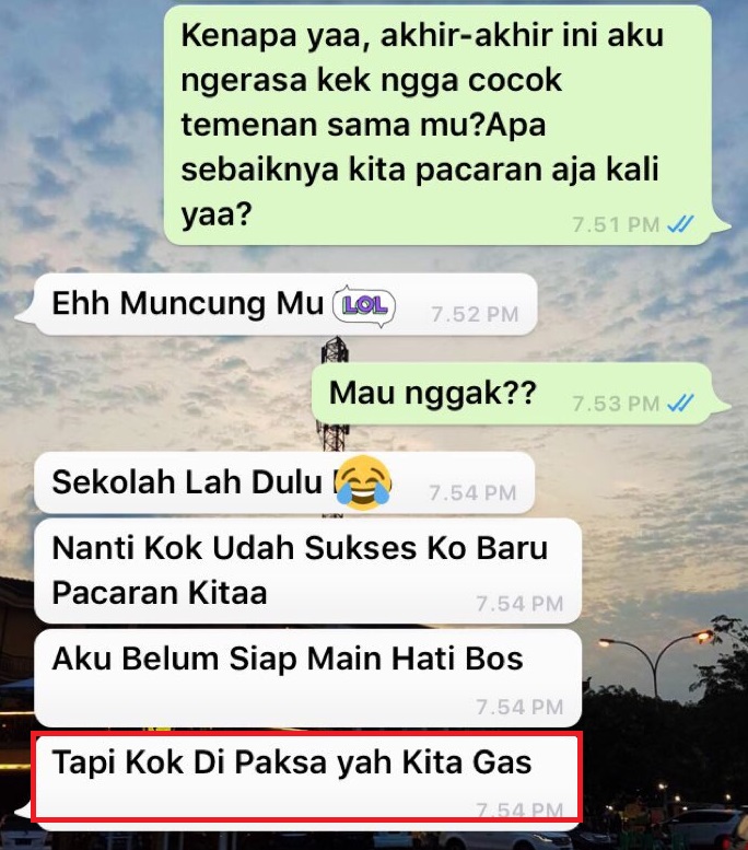 10 Chat Lucu 'Gampangnya Ajak Pacaran' Ini Bikin Jomblo Meronta