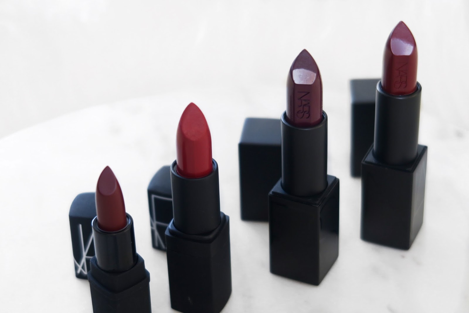 NARS Audacious Vs. Semi Matte Lipsticks | Review + Swatches | EMXRE