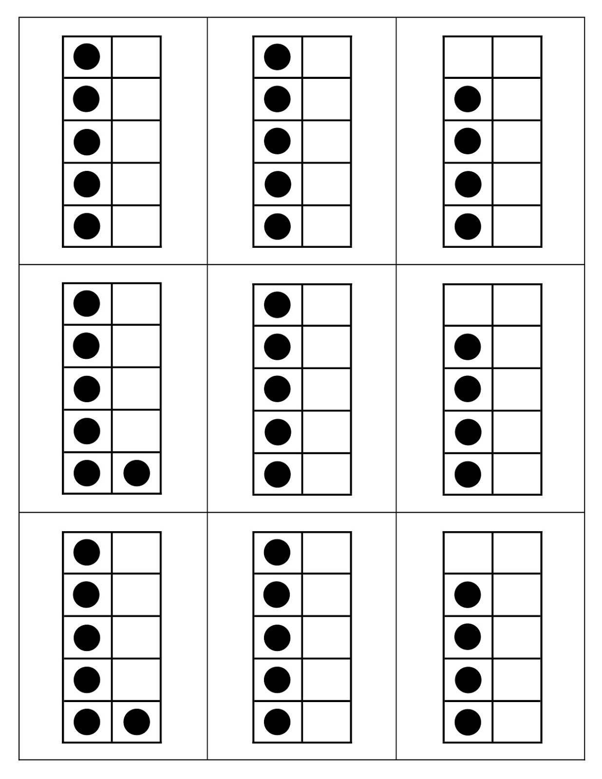 Power of Ten Printable Cards