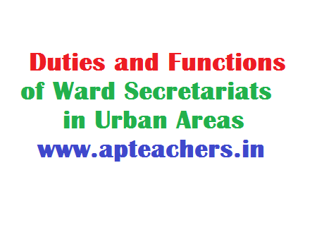 Duties and Functions Job Chart of Ward Secretariats in Urban Areas ...