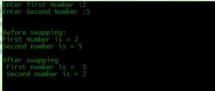 C++ Programming: C++ program to swap two numbers