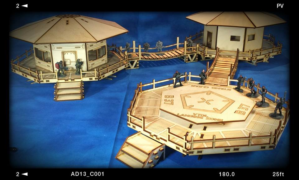 Wargame News and Terrain: Burn In Designs: Upcoming Science Fiction Outpost