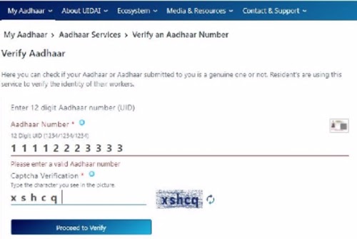 Aadhaar Verification In Just 3 Steps आधार सत्यापन सिर्फ 3 चरणों में