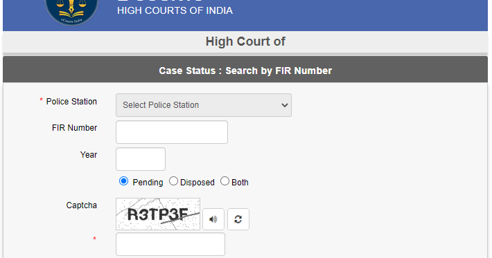 High Court of Case Status : Search by FIR Number | District Court ...