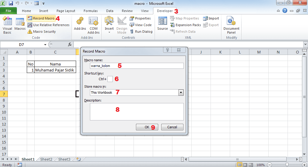 2 Cara Membuat Macro Baru di Excel