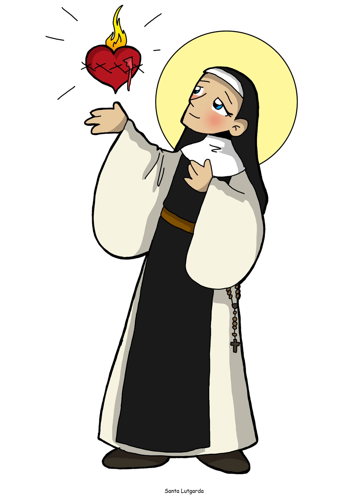 Dibujos para catequesis: SANTA LUTGARDA DE TONGRES