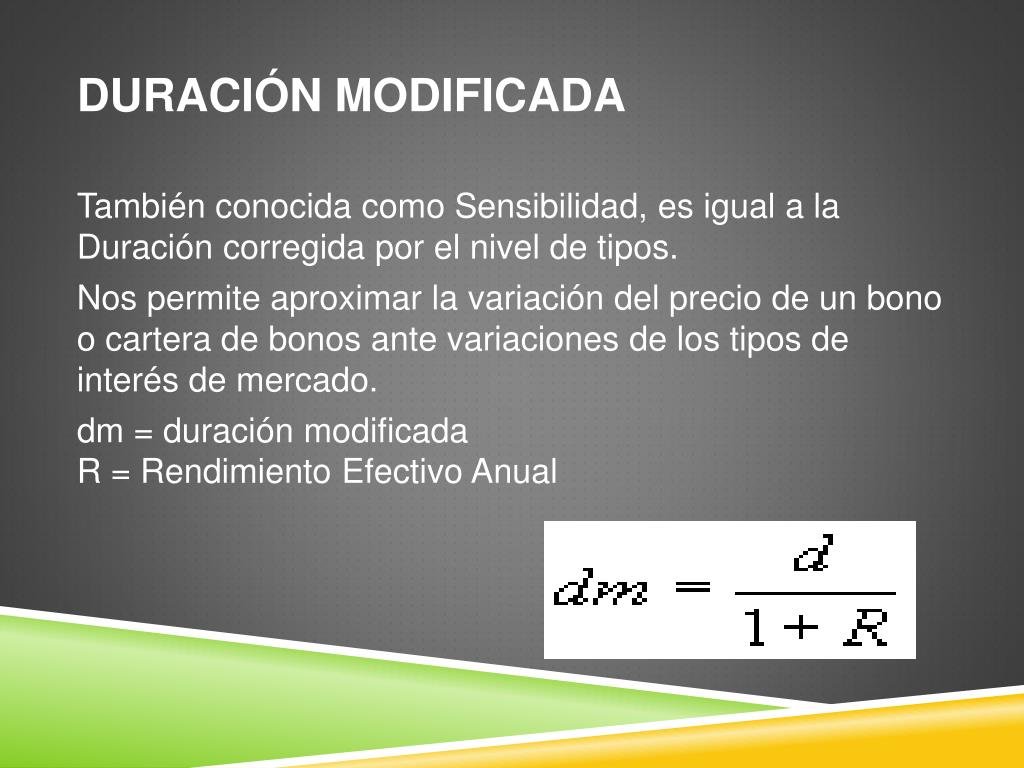 DURACIÓN MODIFICADA
