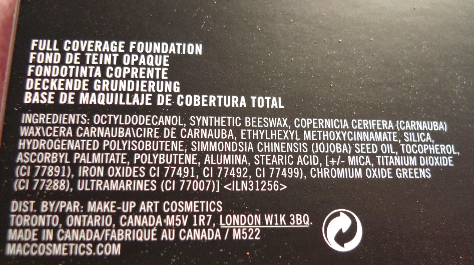 MAC Full Coverage Foundation in C40 Review