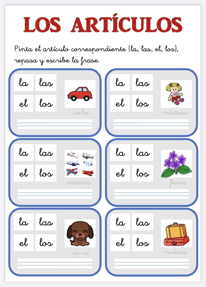 Los artículos (el, la, los, las)
