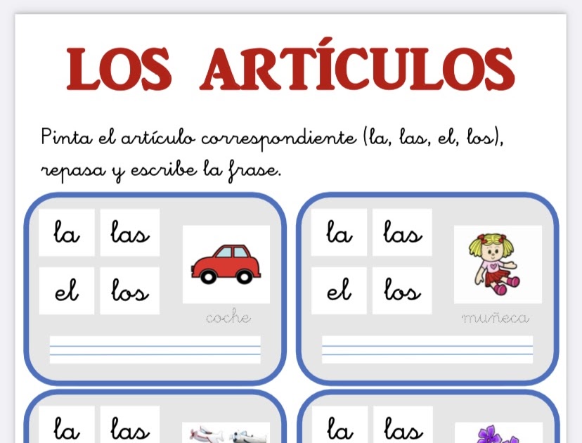 Los artículos (el, la, los, las)