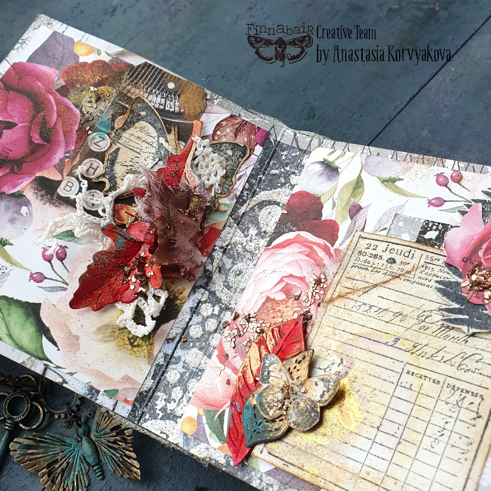 AnastasiaElena design: mixed media album cover shaker /+video tutorial