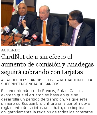 Caso Cardnet es un ejemplo para el pueblo : DESDE LA REPÚBLICA DOMINICANA