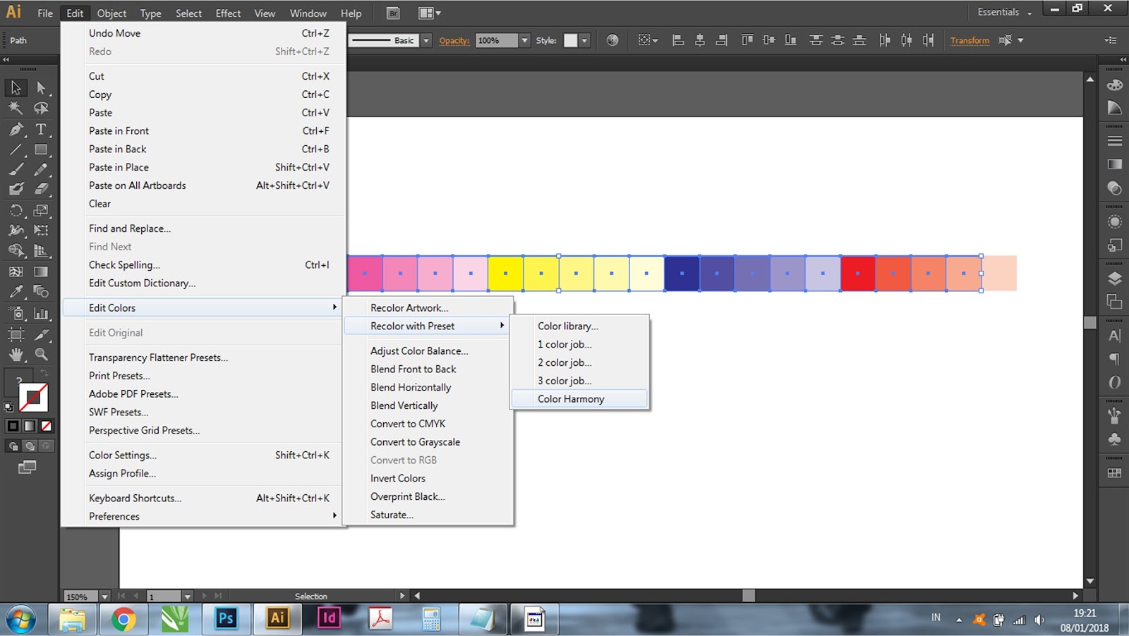 Tutorial membuat pallet warna di Adobe Illustrator - wpap chapter semarang