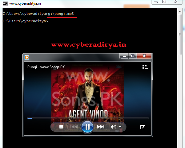 cyberaditya: How to play audio and video file in cmd
