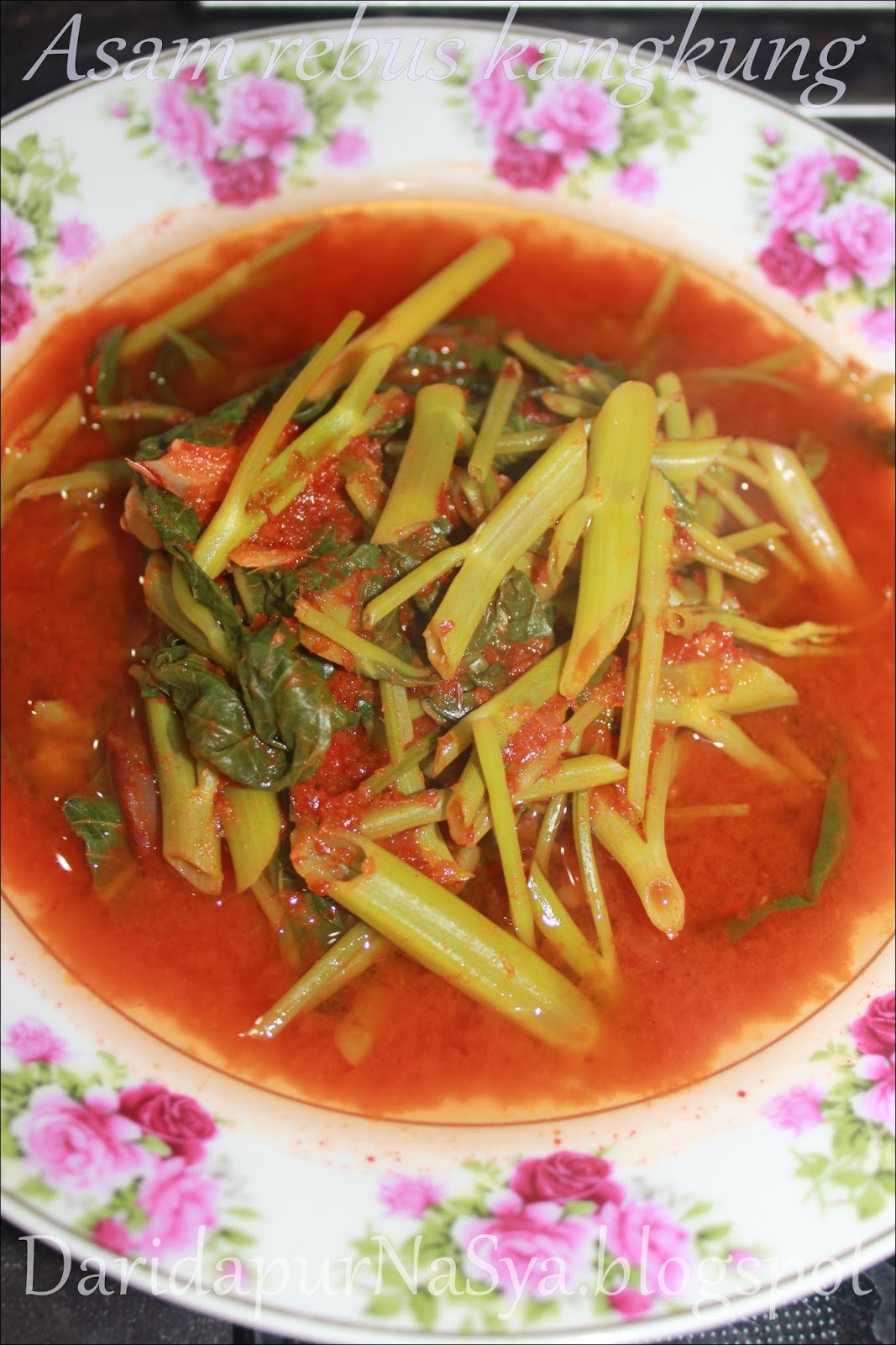 Dari Dapur NaSya: Asam rebus kangkung