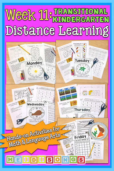 Fall WEEK 11 - TK Distance Learning Packet! (NO PREP PRINTABLES!)
