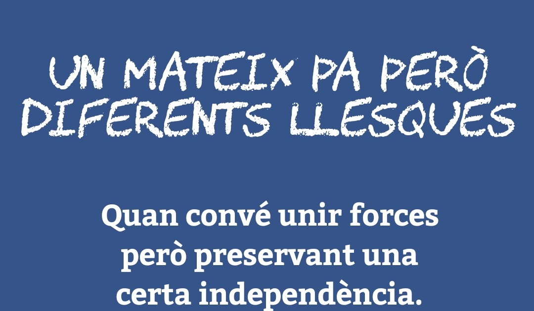 Un mateix pa però diferents llesques