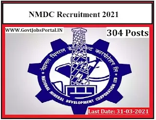 NMDC Jobs for 304 Assistant and Attendant Posts - NMDC Recruitment for ITI, Diploma & 8th Pass ...