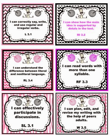 Learning Stripes: Grade 3 ELA Learning Targets