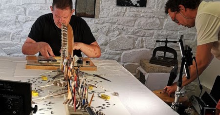 in the workshop: Filming in progress