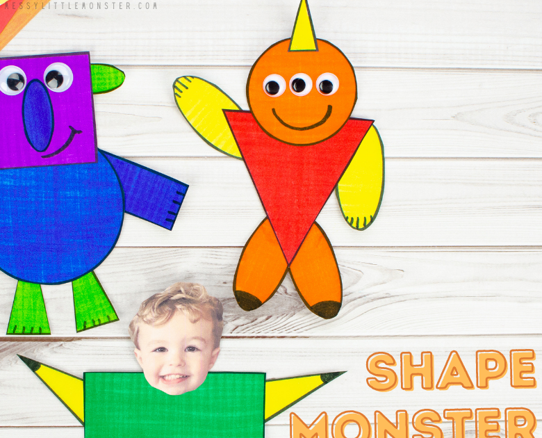 Shape Monster Craft (templates includes) - Messy Little Monster
