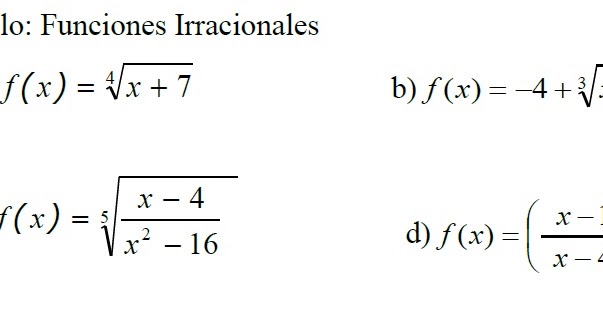 Función irracional