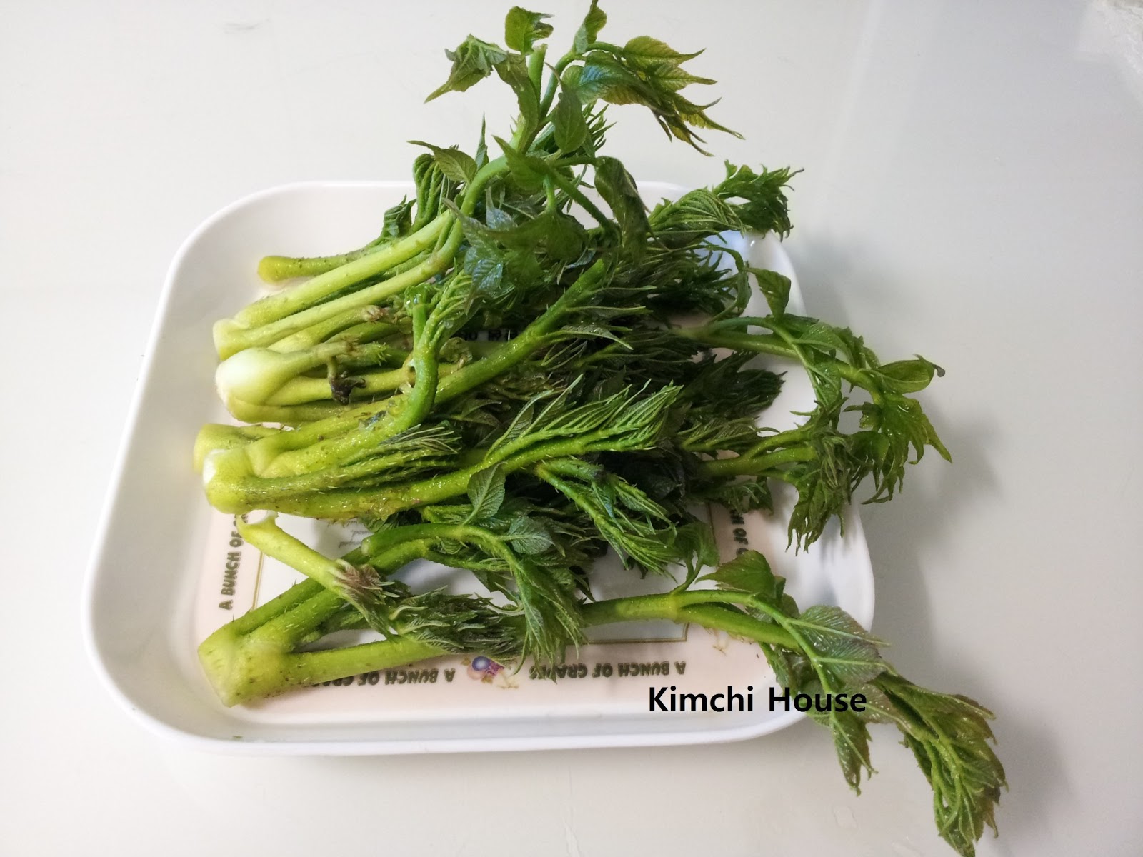 Kimchi House: "Du-reup "Aralia Elata/辽东楤木/두릅