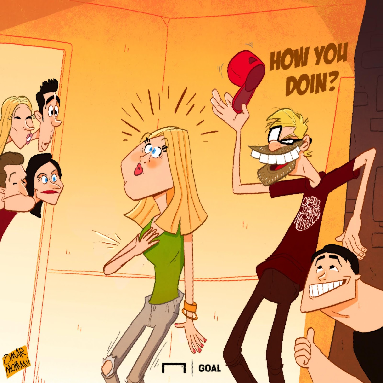 Omar Momani cartoons: Jurgen Klopp used Friends to learn English! 🤣