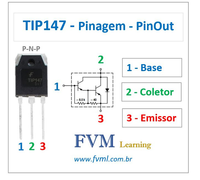 Datasheet - Pinagem - Transistor Darlington - PNP - TIP147 ...