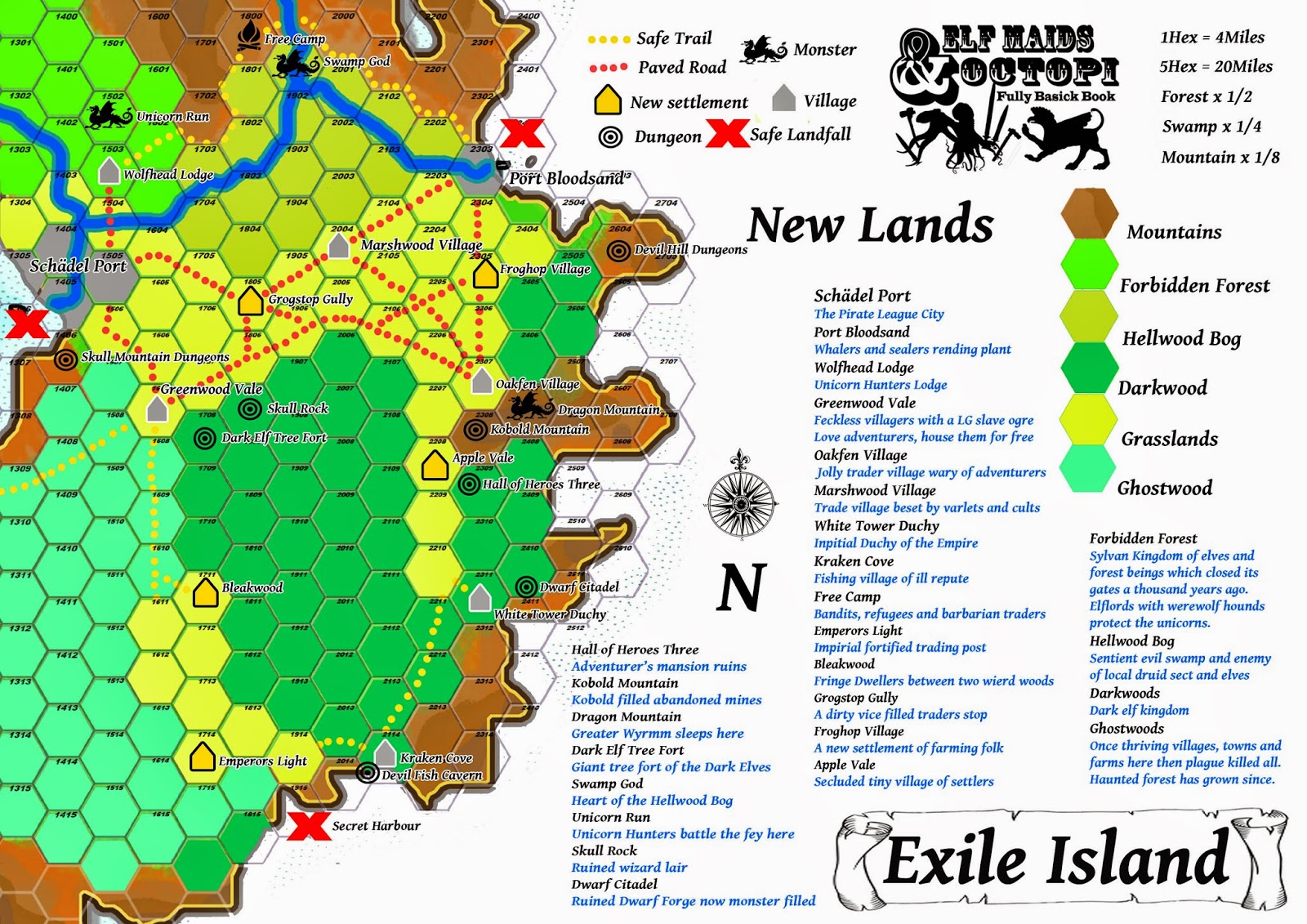 Elfmaids & Octopi: OSR DnD Settings: Why I Made Exile Island