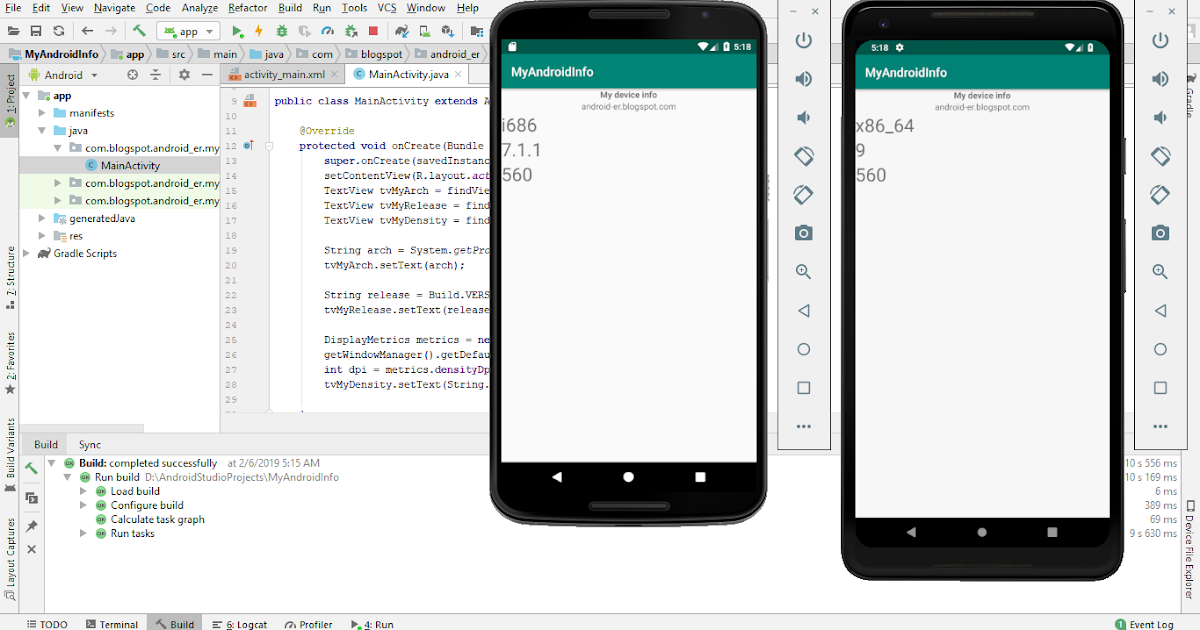 Android-er: Get Architecture, Version and Screen DPI programmatically