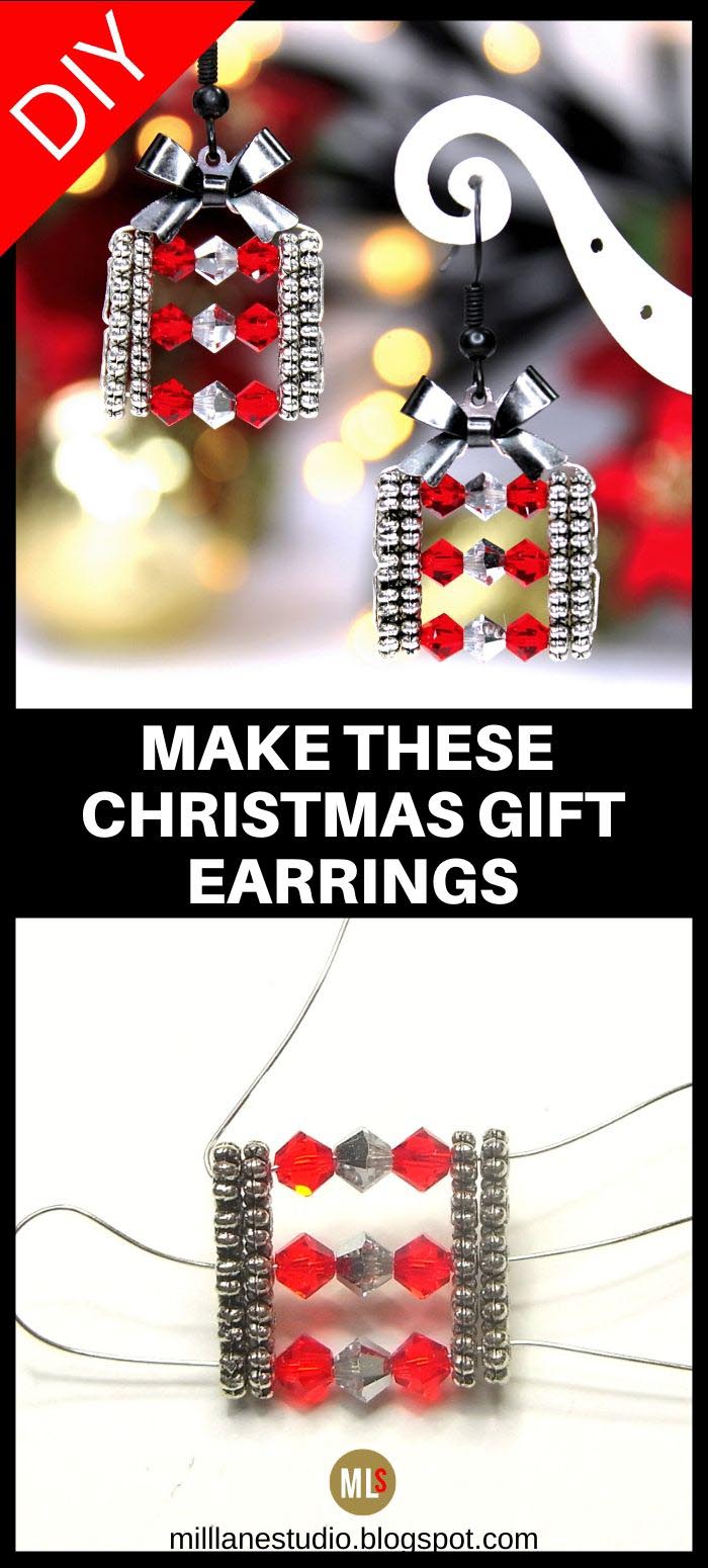 All Wrapped Up - DIY Christmas Gift Box Earrings | Mill Lane Studio