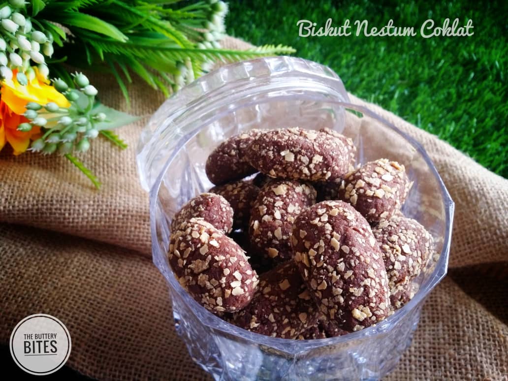 Resepi Biskut Nestum Coklat Rangup dan Mudah Tanpa Telur | The Buttery ...