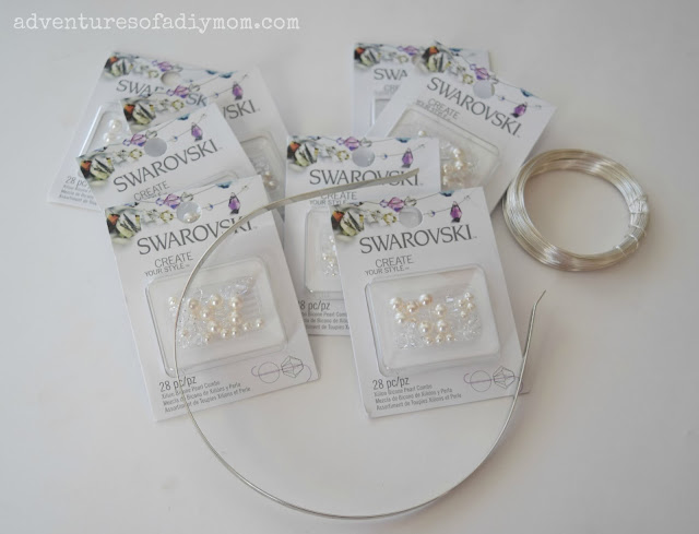 How To Make A Pearl And Crystal Headband Adventures Of A Diy Mom