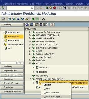 SAP BI: Infocube Creation Step 1 using SAP BW 3.5