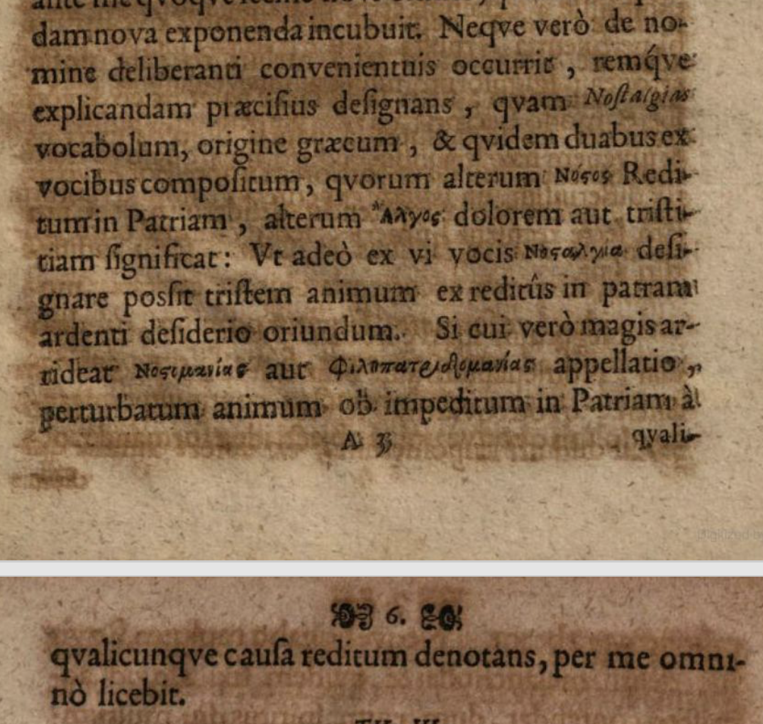 Laudator Temporis Acti: Nostalgia