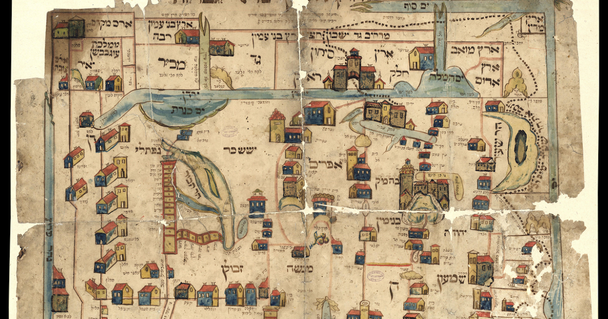 Tifsa Brasil: Mapa da divisão das terras de Israel entre as 12 tribos