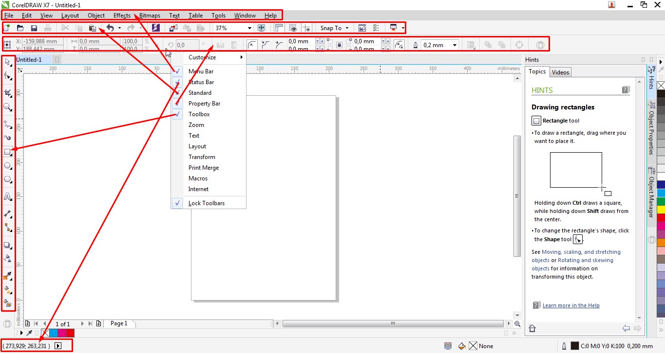 FUNGSI MENUBAR CORELDRAW X7